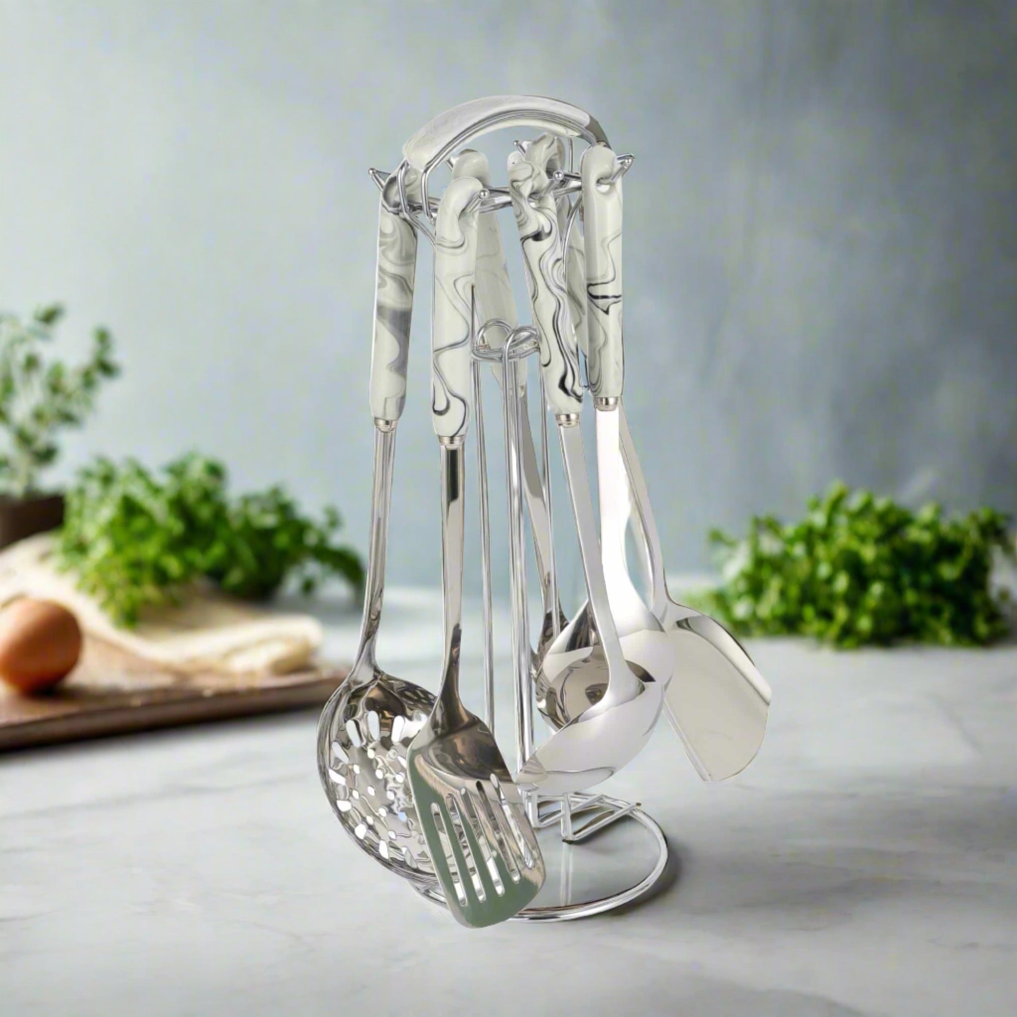 The Marble Kitchen Utensil Set - High Quality Utensils | KitchBoom